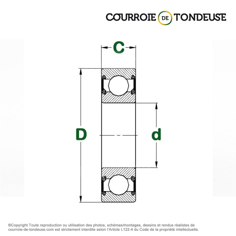 Roulement à billes SKF (1 rangée) 6201-2RSH-C3 - 12x32x10 | Courroies ... Roulement à billes SKF (1 rangée) 6201-2RSH-C3 - 12x32x10 | Courroies ...